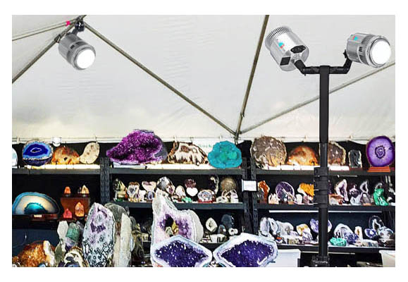 Craft Show Booth Lighting, Portable LED Display Light